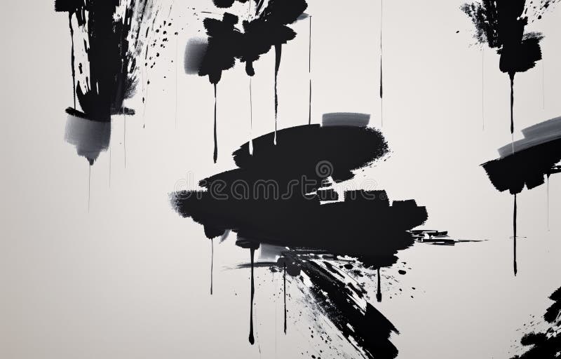 Abstract Black Background with Paint Splashes Stock Illustration ...