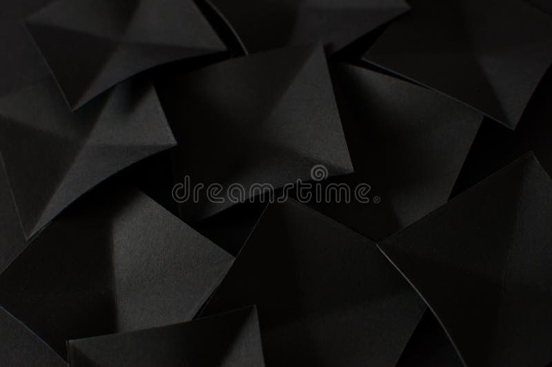 Abstract Black Background with Black Paper Cut Shapes Stock Photo ...