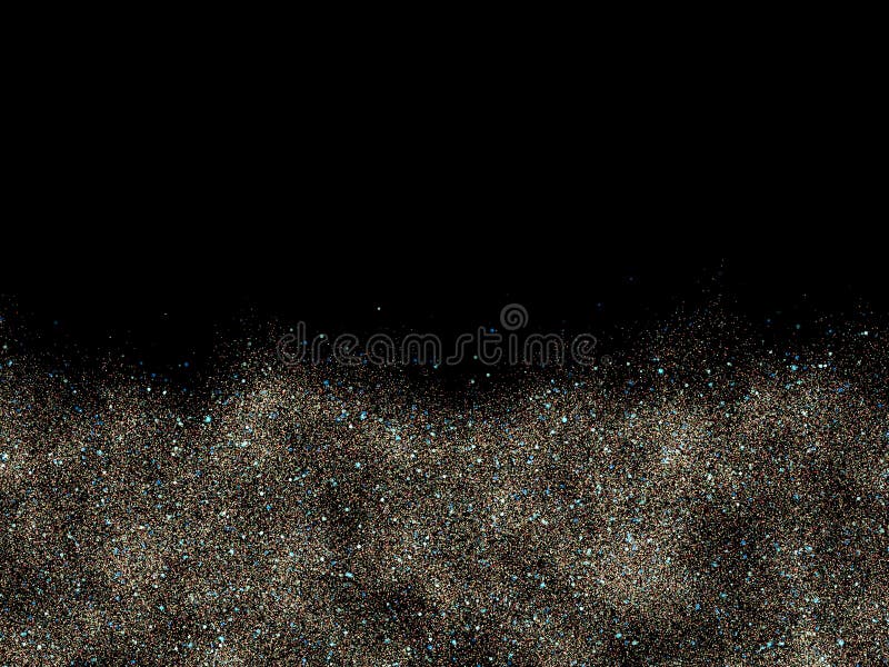 Abstract Black Background with Particles. Digital Colorful Illus Stock ...