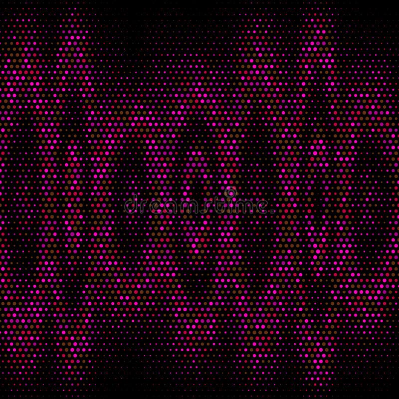 Abstract Black Background with Pink Dots. Halftone Effect, Vector ...