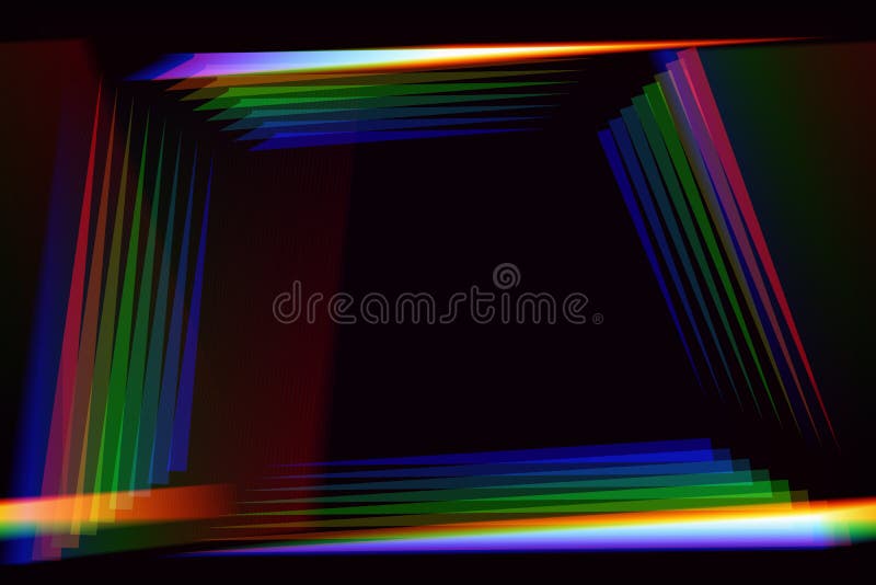 Abstract Black Background with Rainbow Highlights of Light Stock ...