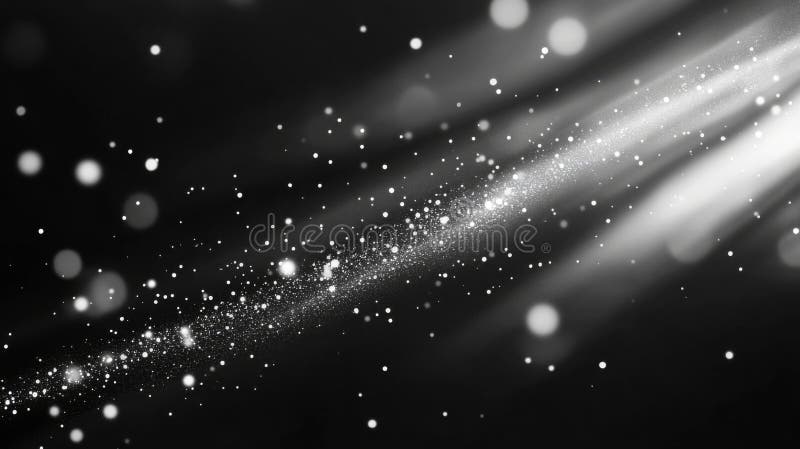 Abstract Black Background with Silver Glitter and Light Rays Stock ...