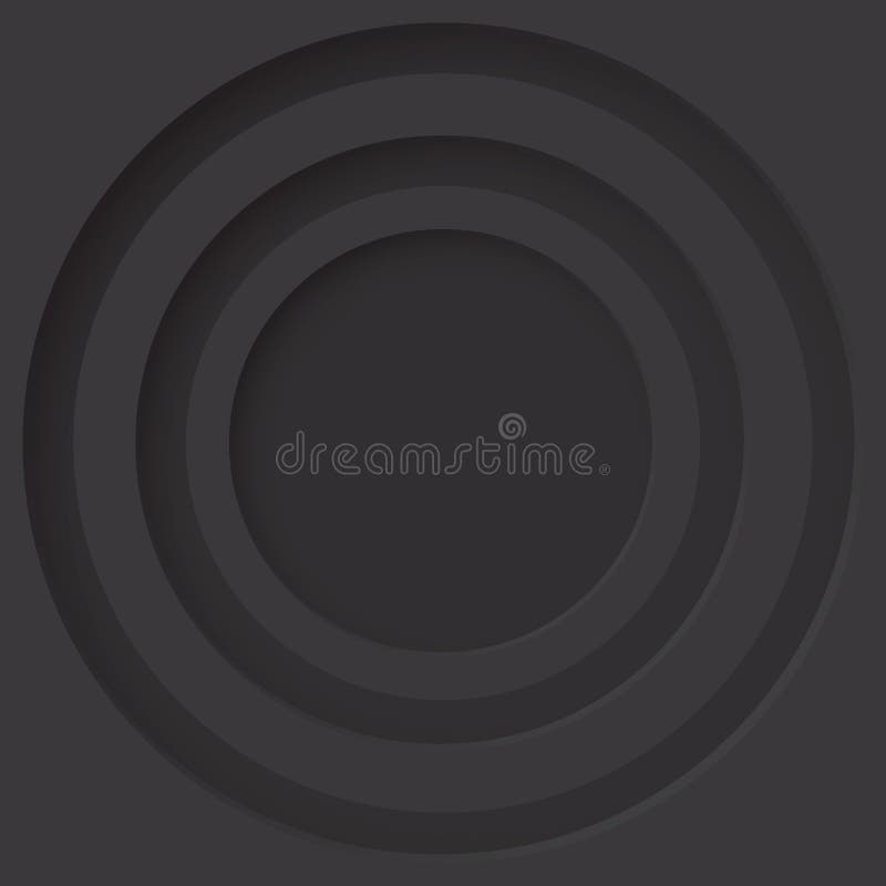 Abstract Black Background Three Dimension Circle Frame Paper Cut Style ...