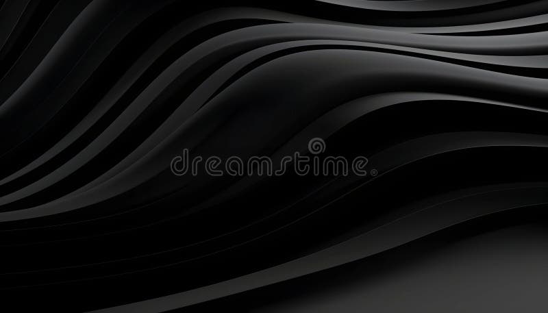 Abstract Black Background with Wavy Lines. AI Generated Stock ...