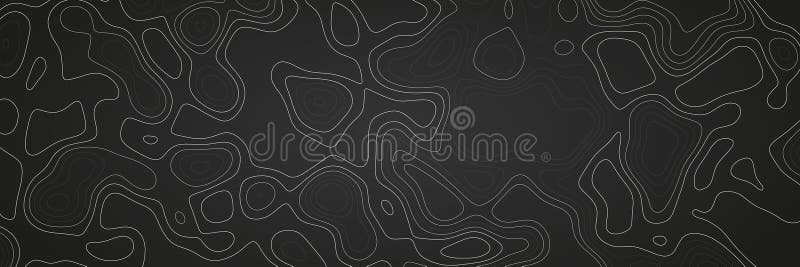 Abstract Black Background with White Contour Lines Creating a Modern ...