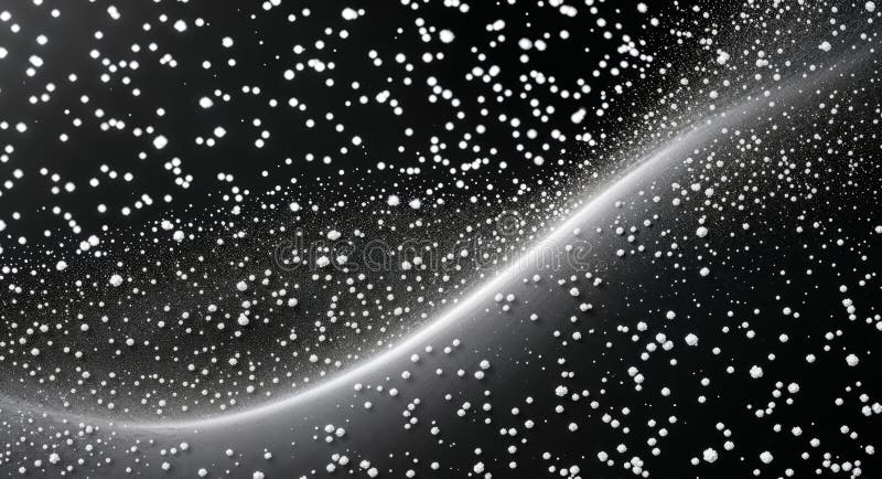 Abstract Black Background with White Particles Spray. Stock Image ...