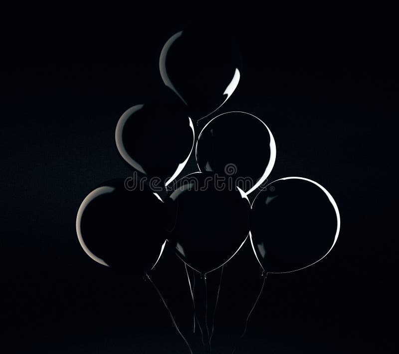 Abstract black balloons stock illustration. Illustration of backdrop ...