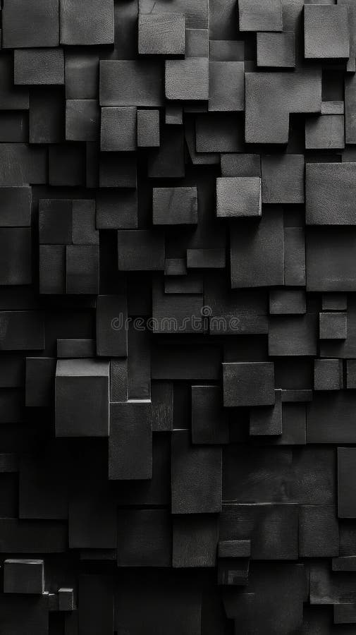 Abstract Black Block Design for Modern Background or Texture Use Stock ...
