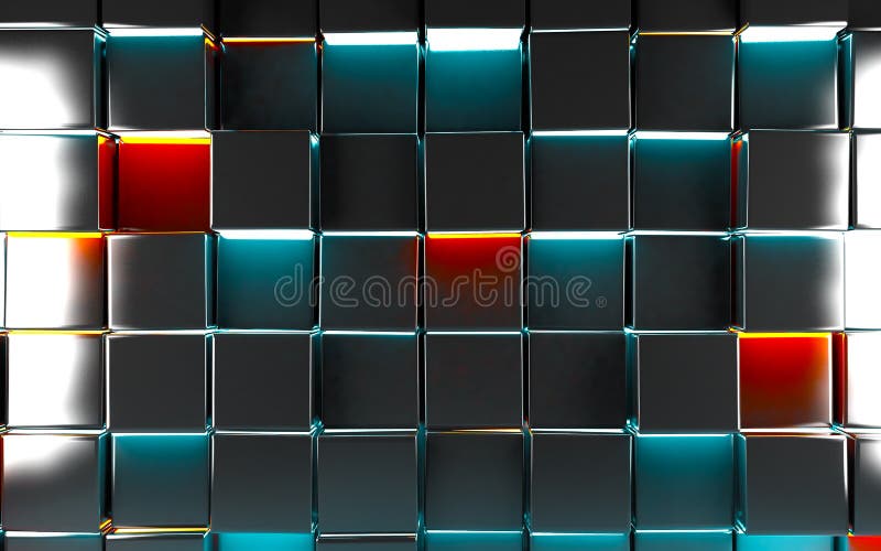 Abstract Black Blocks or Cubes Background Stock Illustration ...