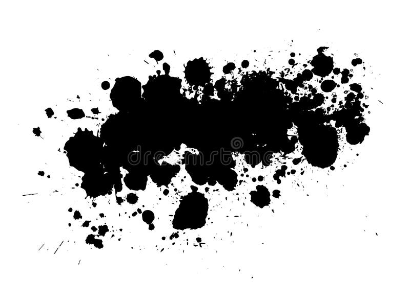 Abstract Black Blot Object. Hand Drawing Stock Vector - Illustration of ...