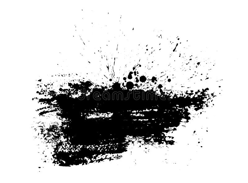 Abstract Black Blot Object. Hand Drawing. Not AI Stock Vector ...