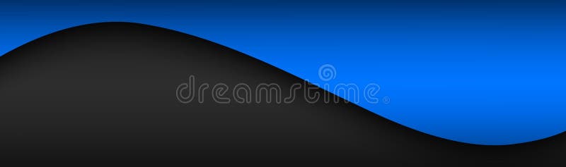 Abstract Black and Blue Wave Vector Header with Blank Space for Your ...