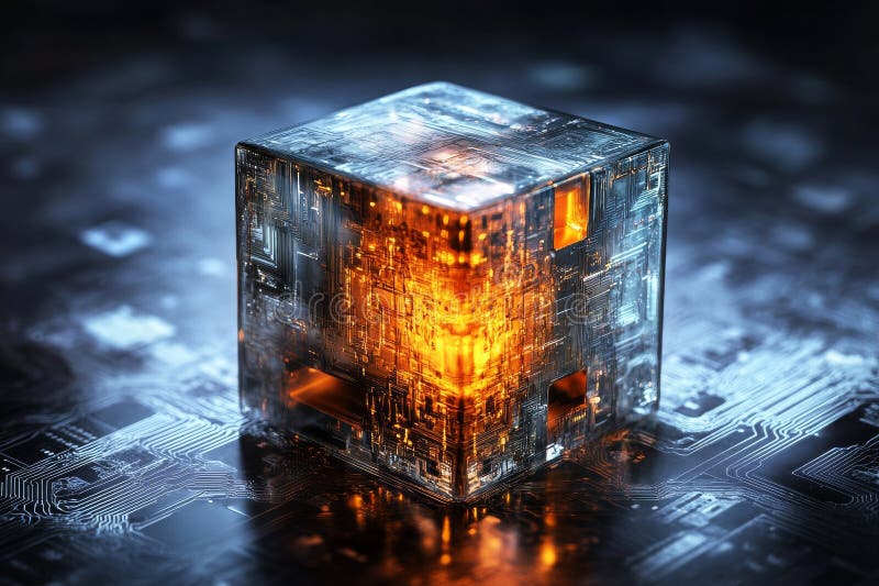 An Abstract Black Border Surrounds a Futuristic High Tech Background ...