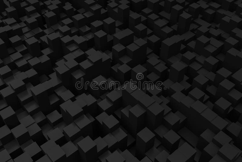 Abstract Black Box Random Position Background 3d Rendering Stock ...
