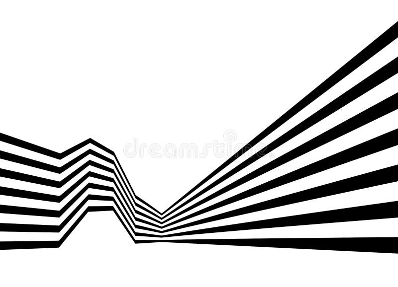Abstract Black Broken Lines on a White Background. Stock Illustration ...