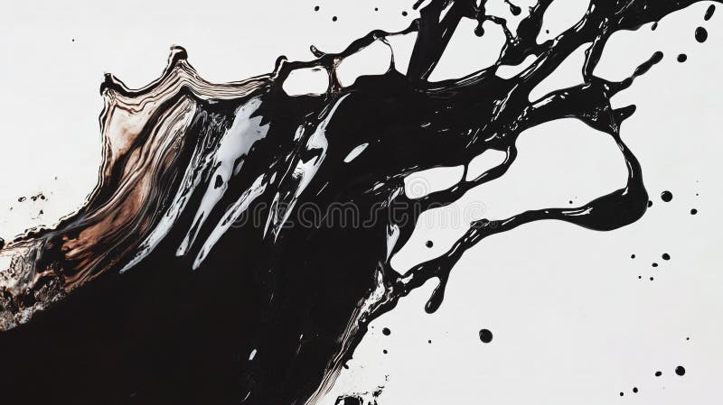 Abstract Black and Brown Ink Splash Dynamic Fluid Art Design High ...