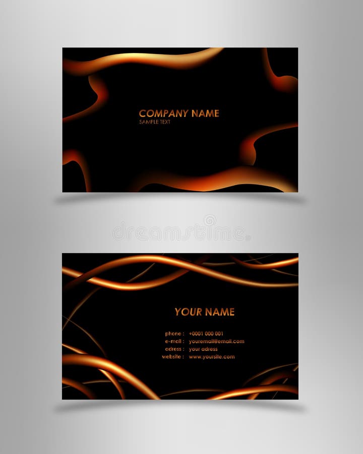 Abstract Black Business Card Stock Vector - Illustration of design ...