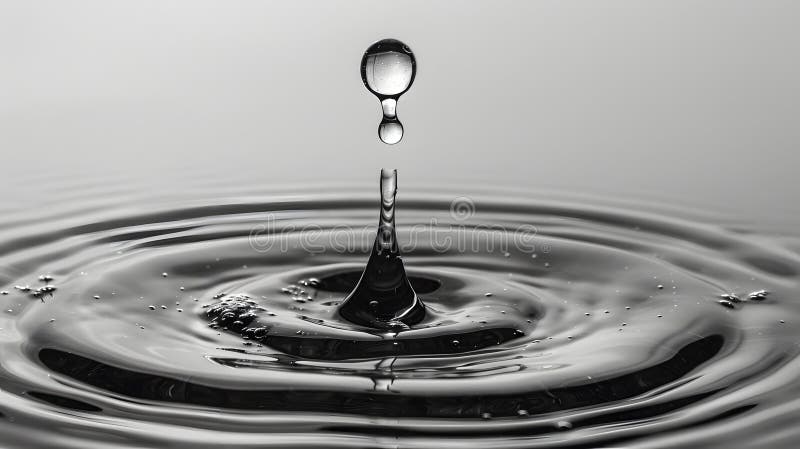 Abstract Black Circle Water Droplet Wave Stock Photo - Image of ...