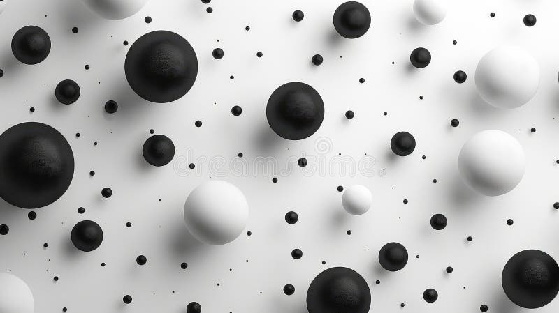 Abstract Black Circles on White Background Stock Illustration ...