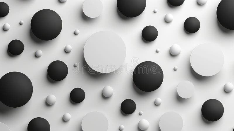 Abstract Black Circles on White Background Stock Illustration ...