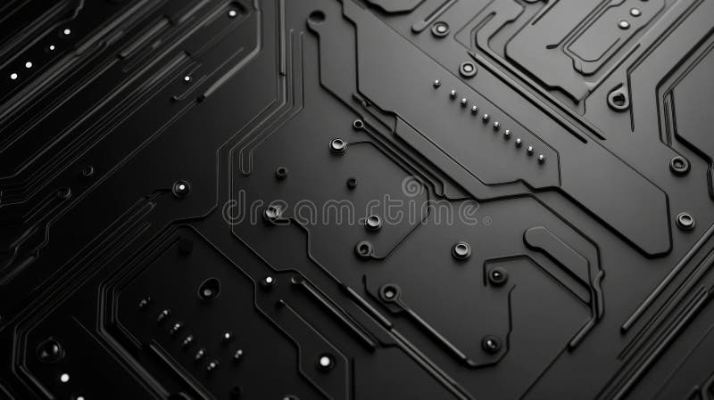 Abstract Black Circuit Board Texture Stock Illustration - Illustration ...