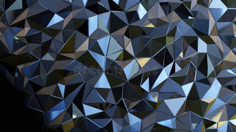 Abstract Black Color Polygon Background. Geometric Pattern 3d Rendering ...