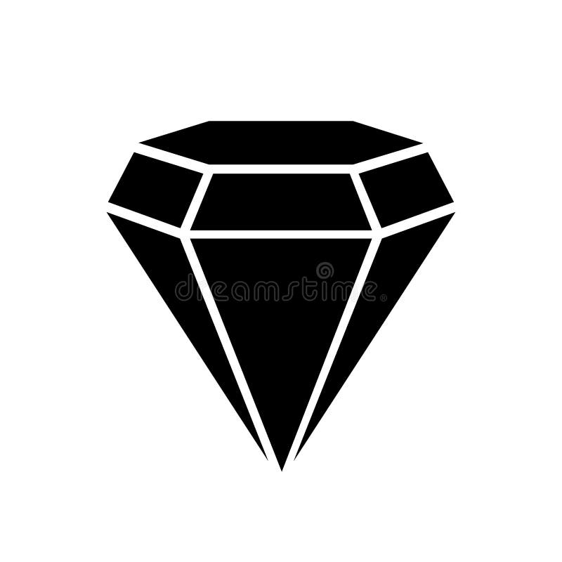 Abstract Black and Color Shine Diamond Cristal Icon for Gemstone ...