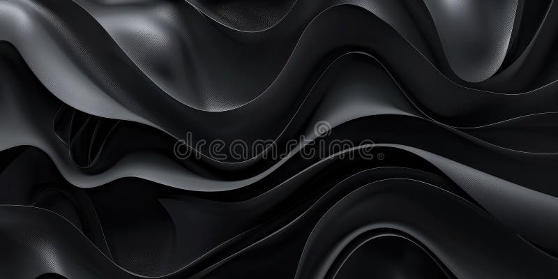Abstract Black Color Wave Effect Express and Emphasize Energetic Ripple ...