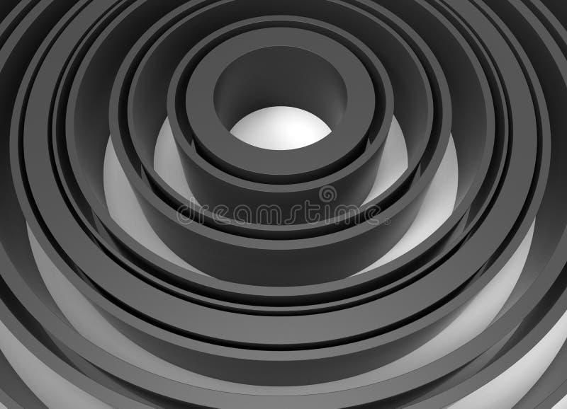 Black Concentric Circles.Vortex Sign. Sound Wave Symbol Stock Vector ...