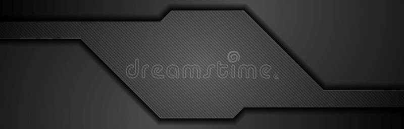 Abstract Black Concept Tech Banner Design Stock Vector - Illustration ...