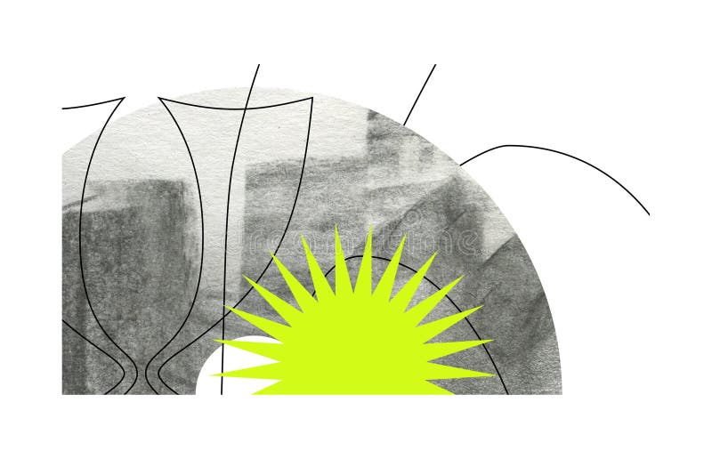 Abstract Black Continuous Line Art on White Background. Coal Grainy ...