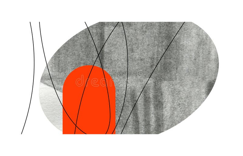 Abstract Black Continuous Line Art on White Background. Coal Grainy ...