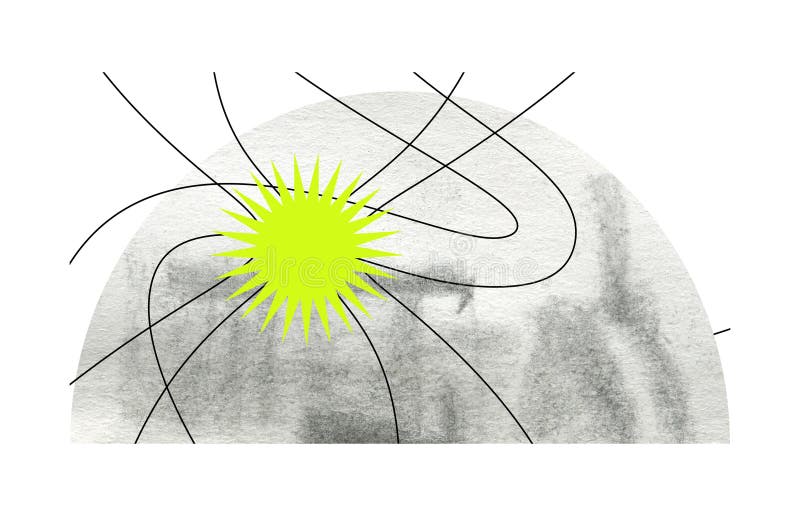 Abstract Black Continuous Line Art on White Background. Coal Grainy ...