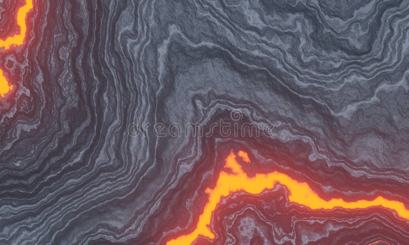 Abstract Black Cooled Lava. Volcanic Lava Background Stock Illustration ...