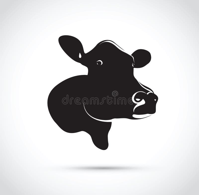 Abstract black cow head stock vector. Illustration of food - 114614917