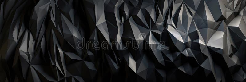 Abstract Black Crystal Texture Faceted Stock Illustration ...
