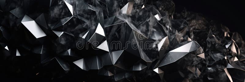 Abstract Black Crystal Texture Stock Illustration - Illustration of ...