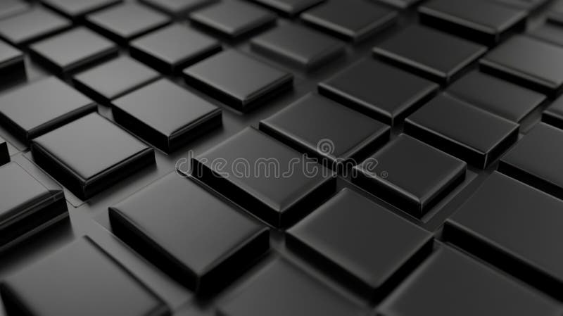 Abstract Black Cubes Pattern: a 3D Digital Art Design Stock ...
