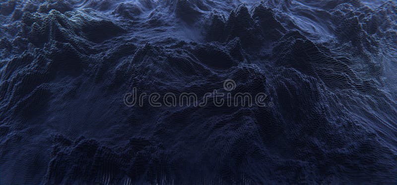 Abstract Black Cubic Landscape Technology Background. Technology ...