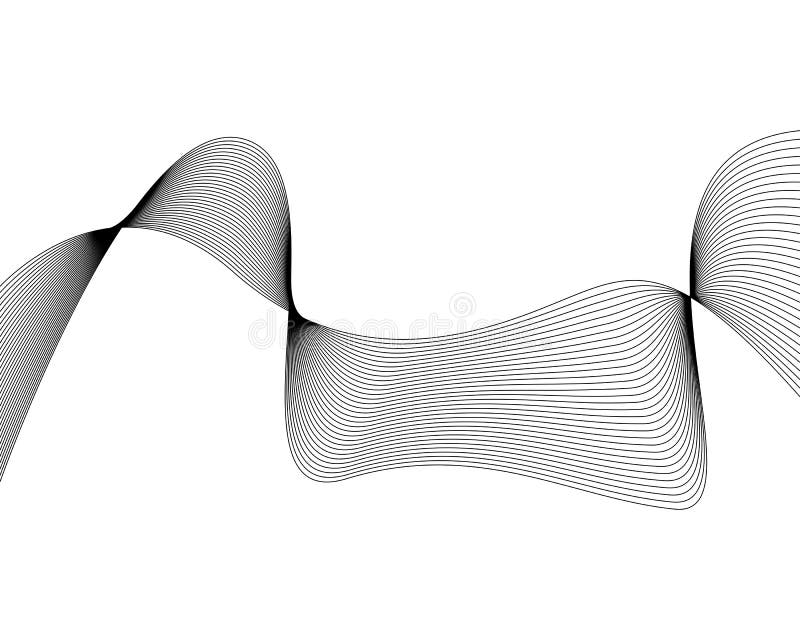 Abstract black curve line stock vector. Illustration of banner - 226063028