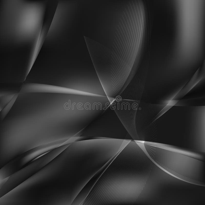 Abstract Black Curved Lines Background Vector Illustration Stock Vector ...
