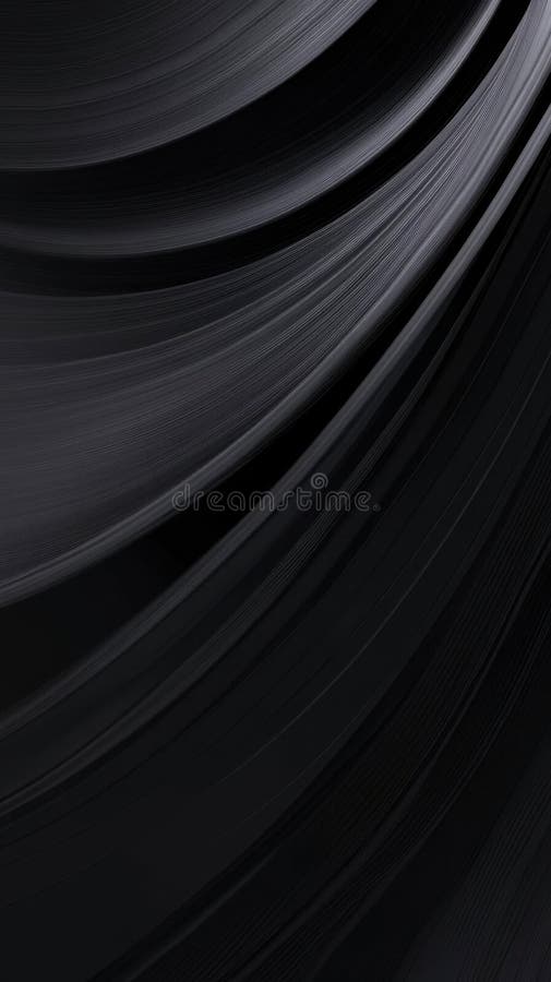 Abstract Black Curves, a Minimalist Design in Motion Stock Illustration ...
