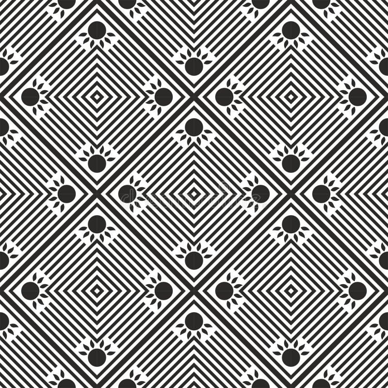 Seamless Geometric Vector Background, Simple Black and White Stripes ...