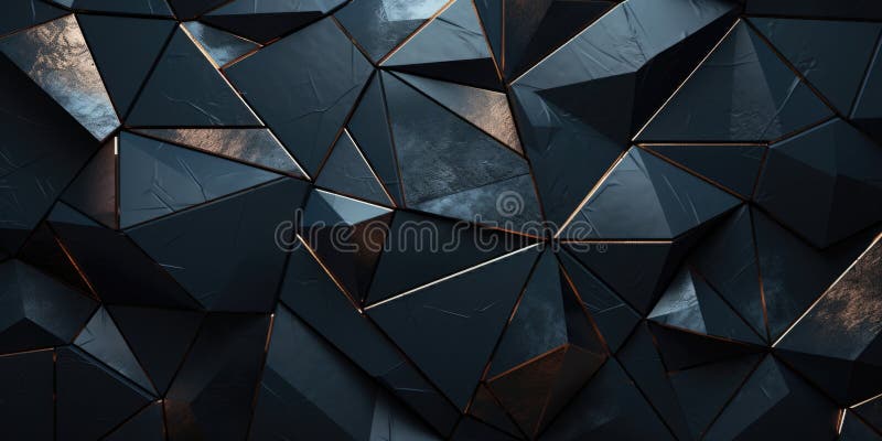 Abstract Black 3d Background, Glowing Connected Dots on Dark Stock ...