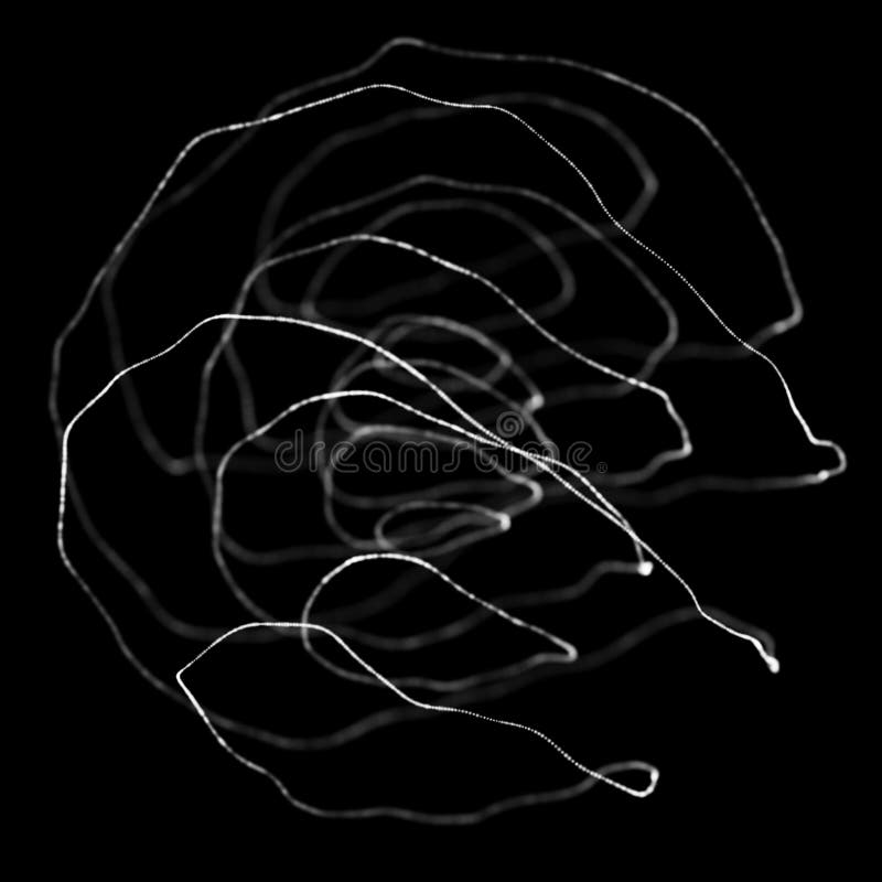 Abstract Black 3d Sphere. Sphere with Twist Lines. Glowing Lines ...