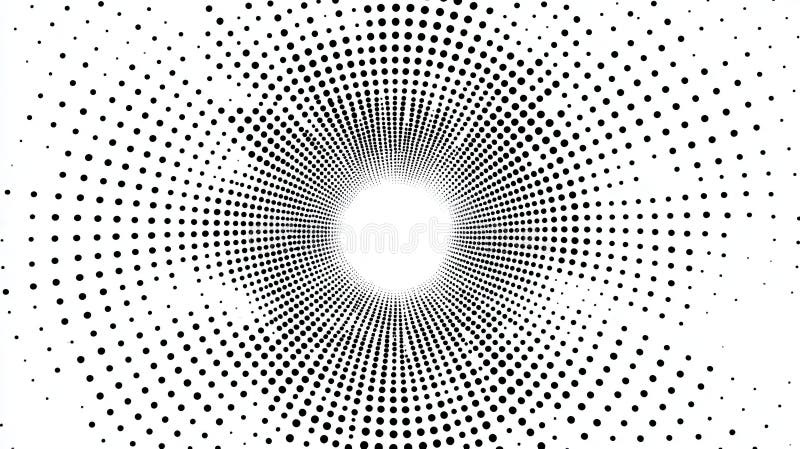 Abstract Black Dot Spiral Pattern Design Concept Hypnotic Stock ...
