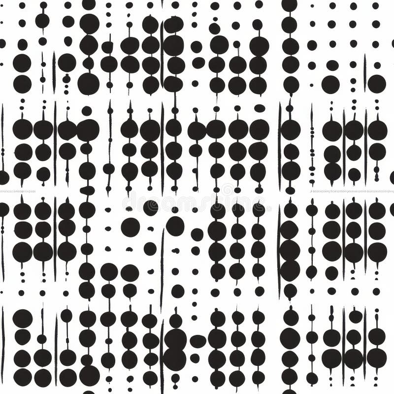Abstract Black Dots and Lines Pattern for Modern Design Background ...