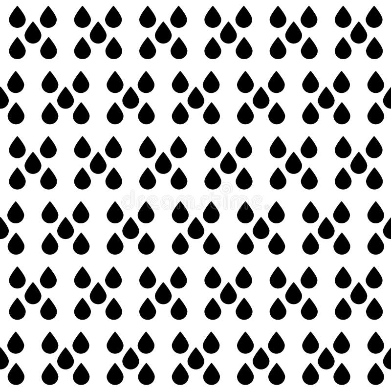 Abstract Black Drop Seamless Pattern Stock Illustration Illustration