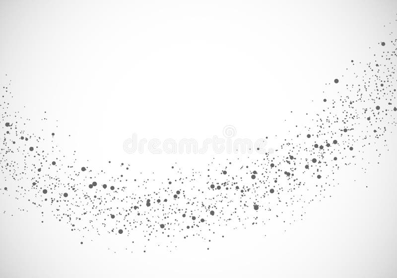 Abstract Black Dust Dotted Sparse Particles Design Elements Isolated on ...