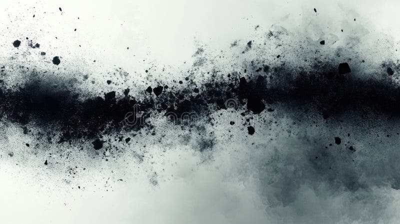 Abstract Black Dust Explosion on Light Background with Textures and ...